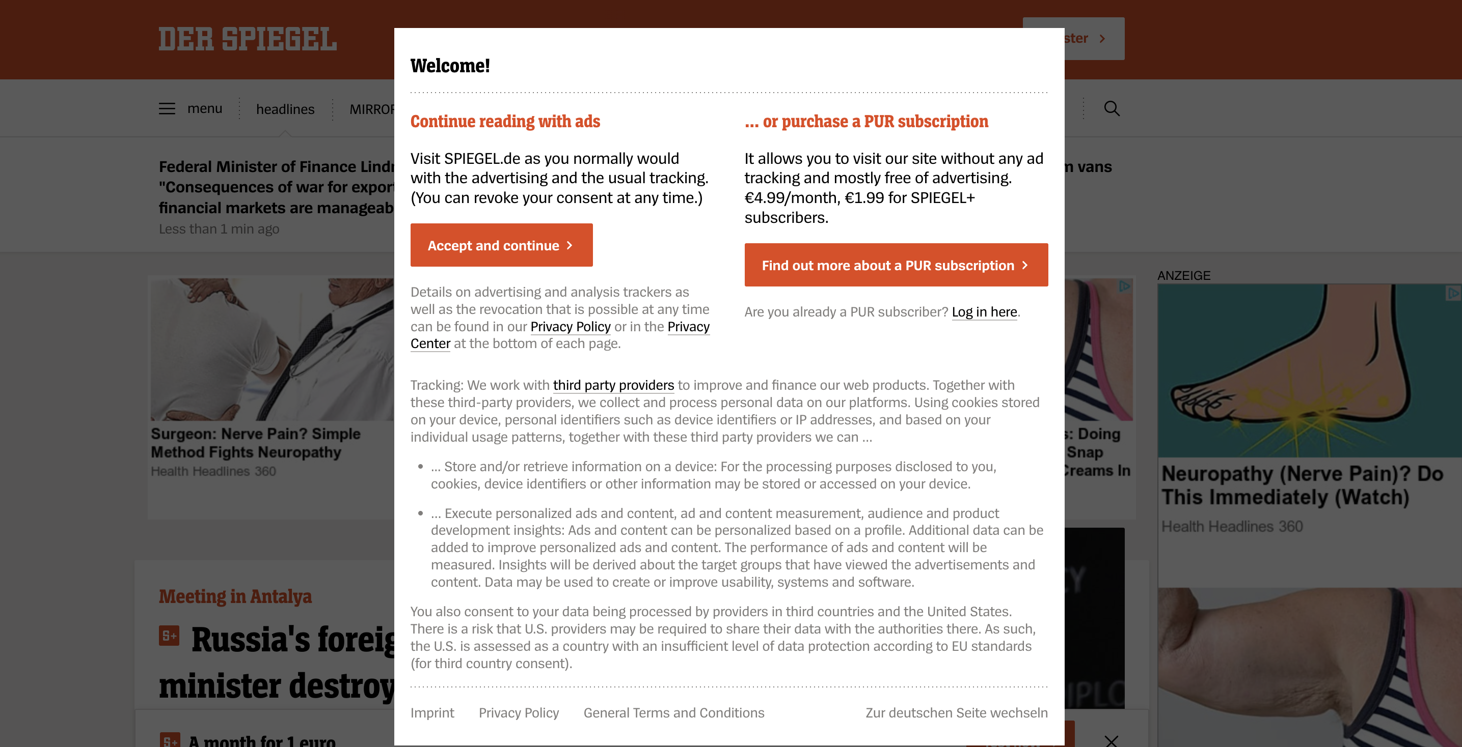 Germany adblock wall – Blockthrough
