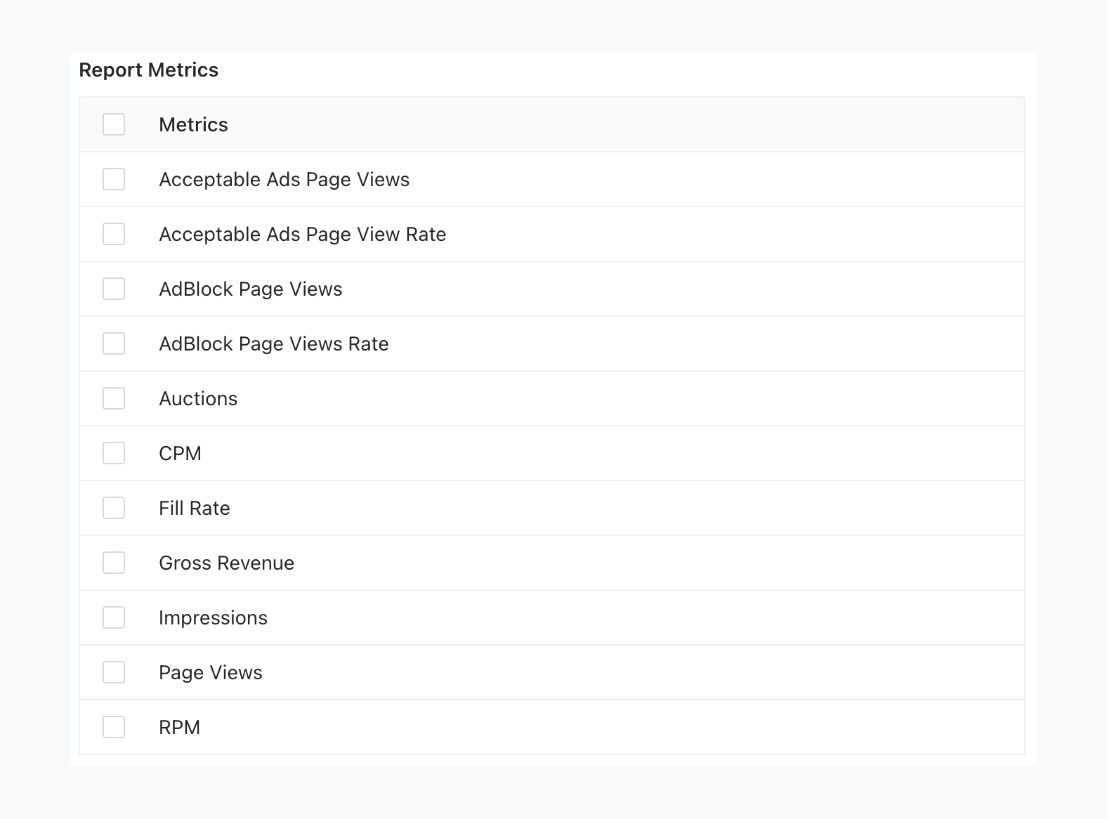 Create a report – Blockthrough